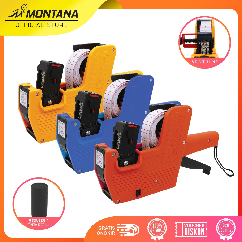 Jual Montana Mesin Label Harga TML-1L 8 Digits / Alat Cetak Lebel 1 ...