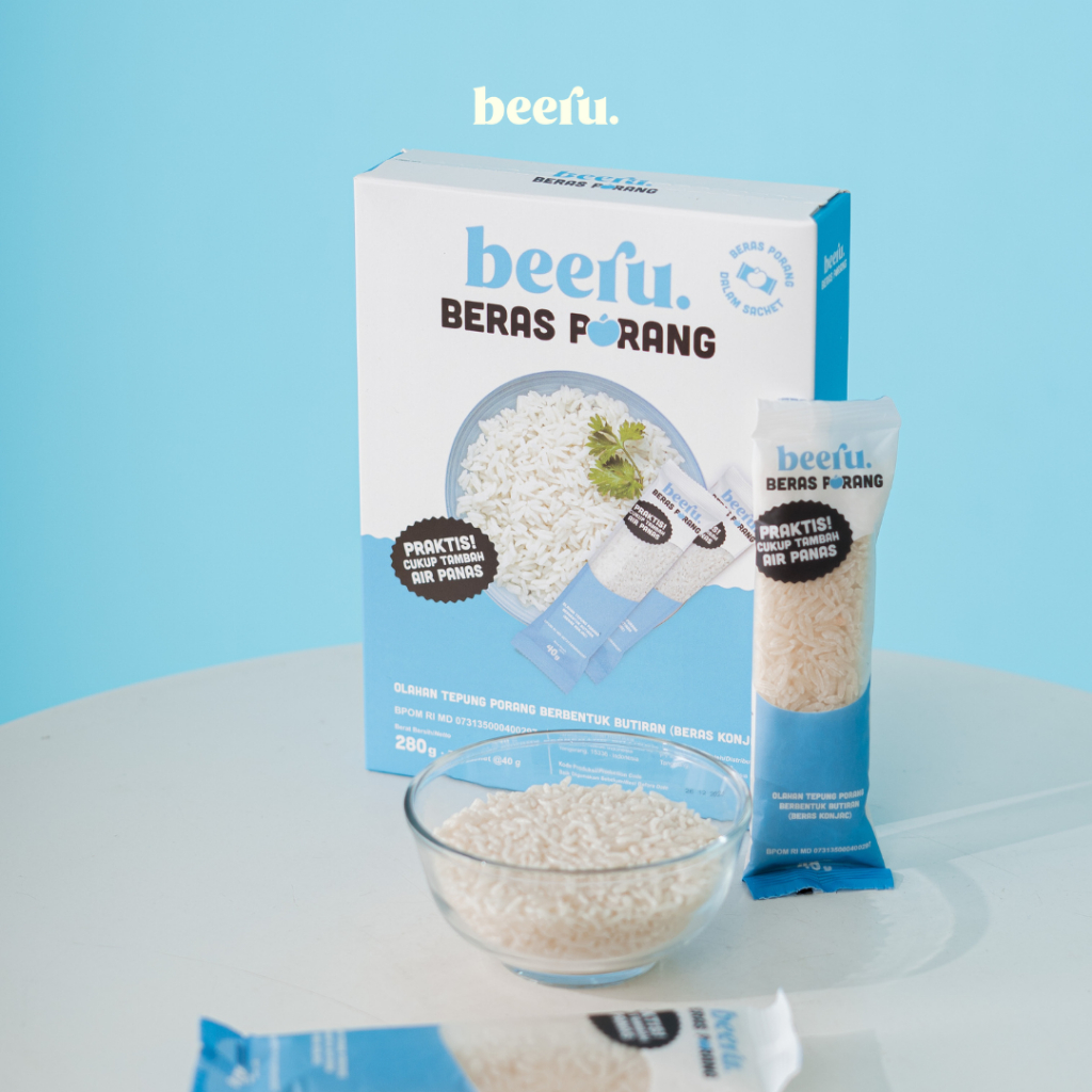 Jual BEERU BERAS PORANG BOX SACHET - SHIRATAKI KONJAC RICE | Shopee ...