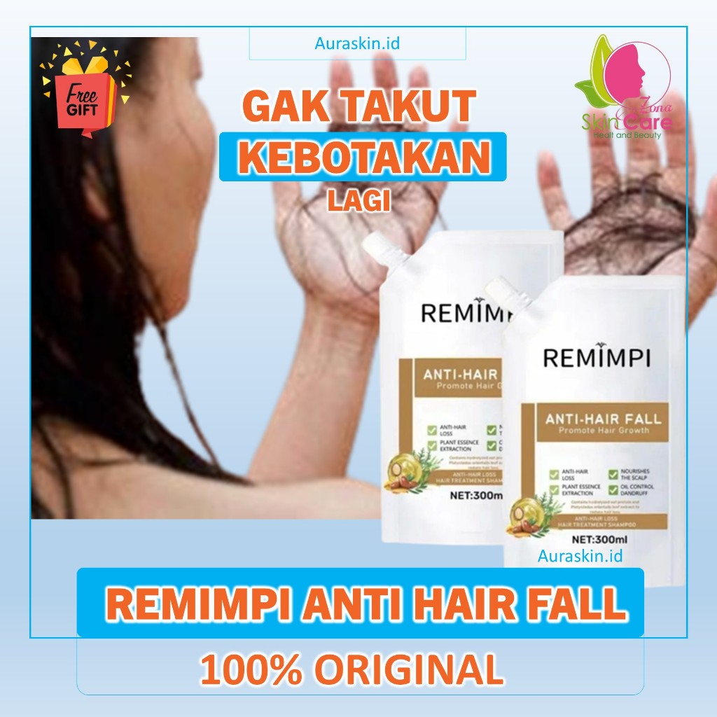 Jual (2 PCS ) REMIMPI Anti Hair Fall Hair Treatment Shampoo Oil Control ...