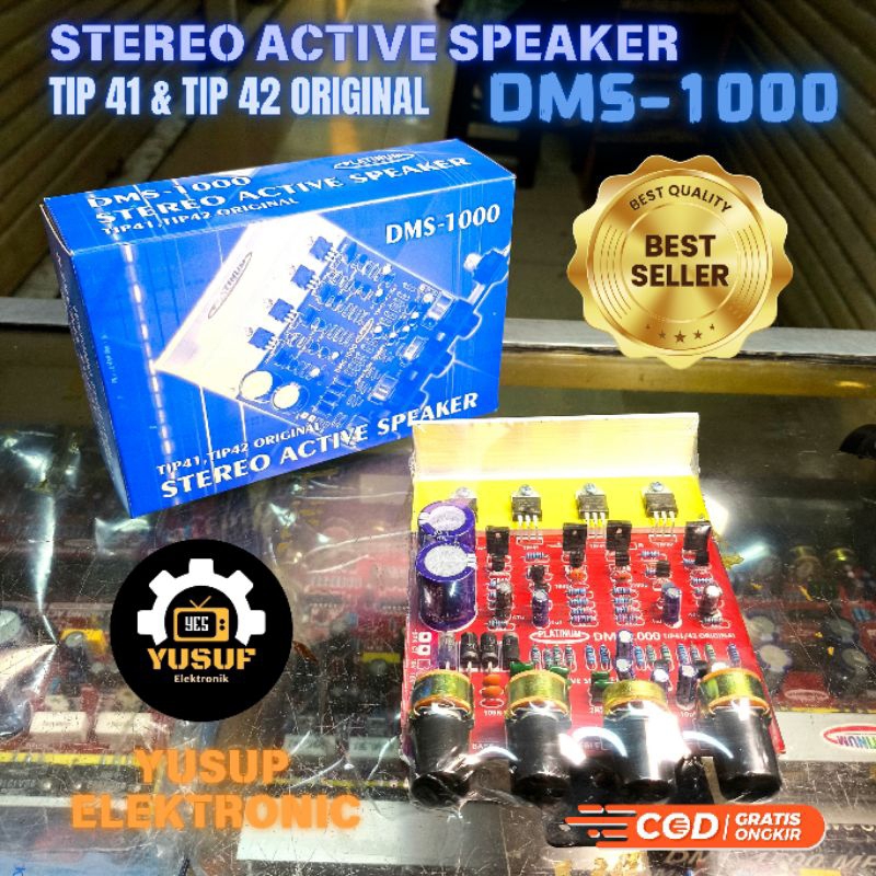 Jual KIT POWER AKTIF SPEAKER DMS-1000 TRANSISTOR ORIGINAL TIP 41 TIP 42 STEREO ACTIVE SPEAKER ...