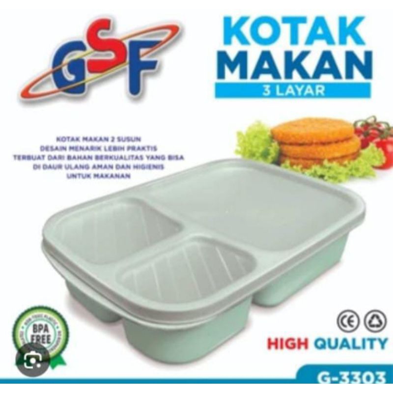 Jual Tempat Makan kotak makan GSF Tepak Makan Sekat 3 Lunch Box set ... Jual Tempat Makan kotak makan GSF Tepak Makan Sekat 3 Lunch Box set ...