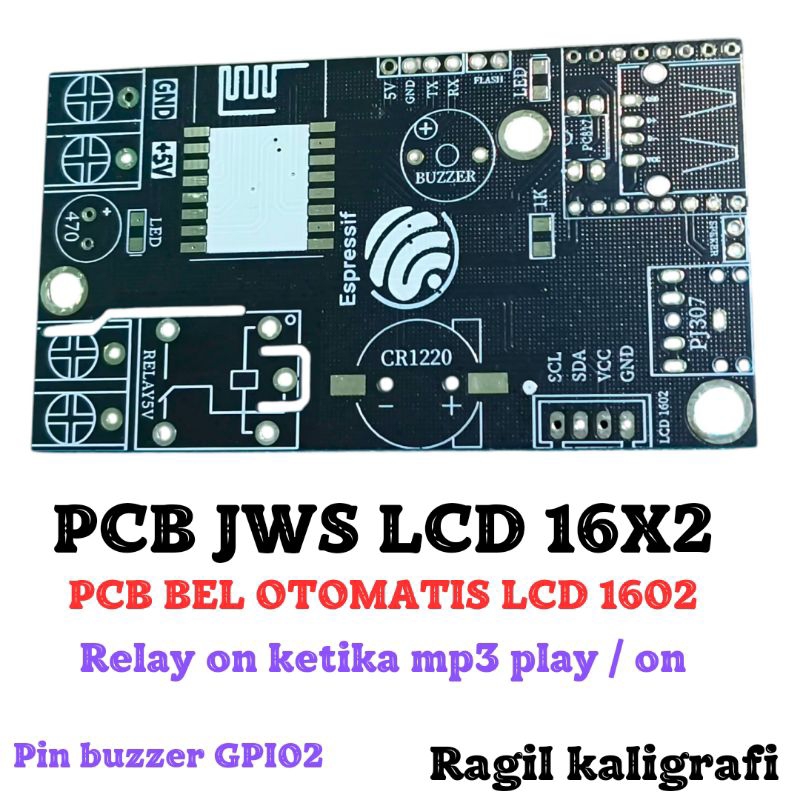 Jual Pcb jws lcd 1602 pcd bel sekolah otomatis 16x2 | Shopee Indonesia