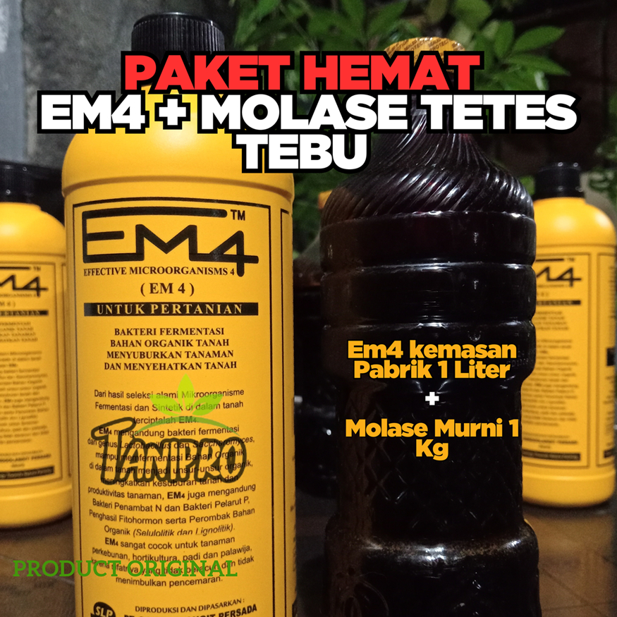 Jual TaniPro-PAKET MOLASE 1 KG DAN EM4 1 LITER, Tutup Molase Segel Anti ...