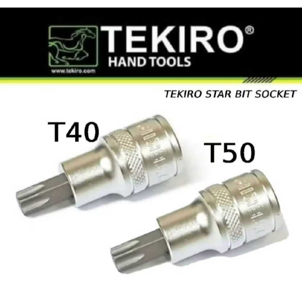 Jual TEKIRO STAR BIT SOCKET T50 T40 KUNCI MATA SOCK BINTANG ORIGINAL/MATA SOK 1/2" DR T40 T50 ...