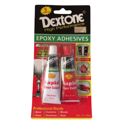 Jual LEM DEXTONE RAPID EPOXY CLEAR 5 MENIT ORIGINAL LEM PLASTIC STELL ...