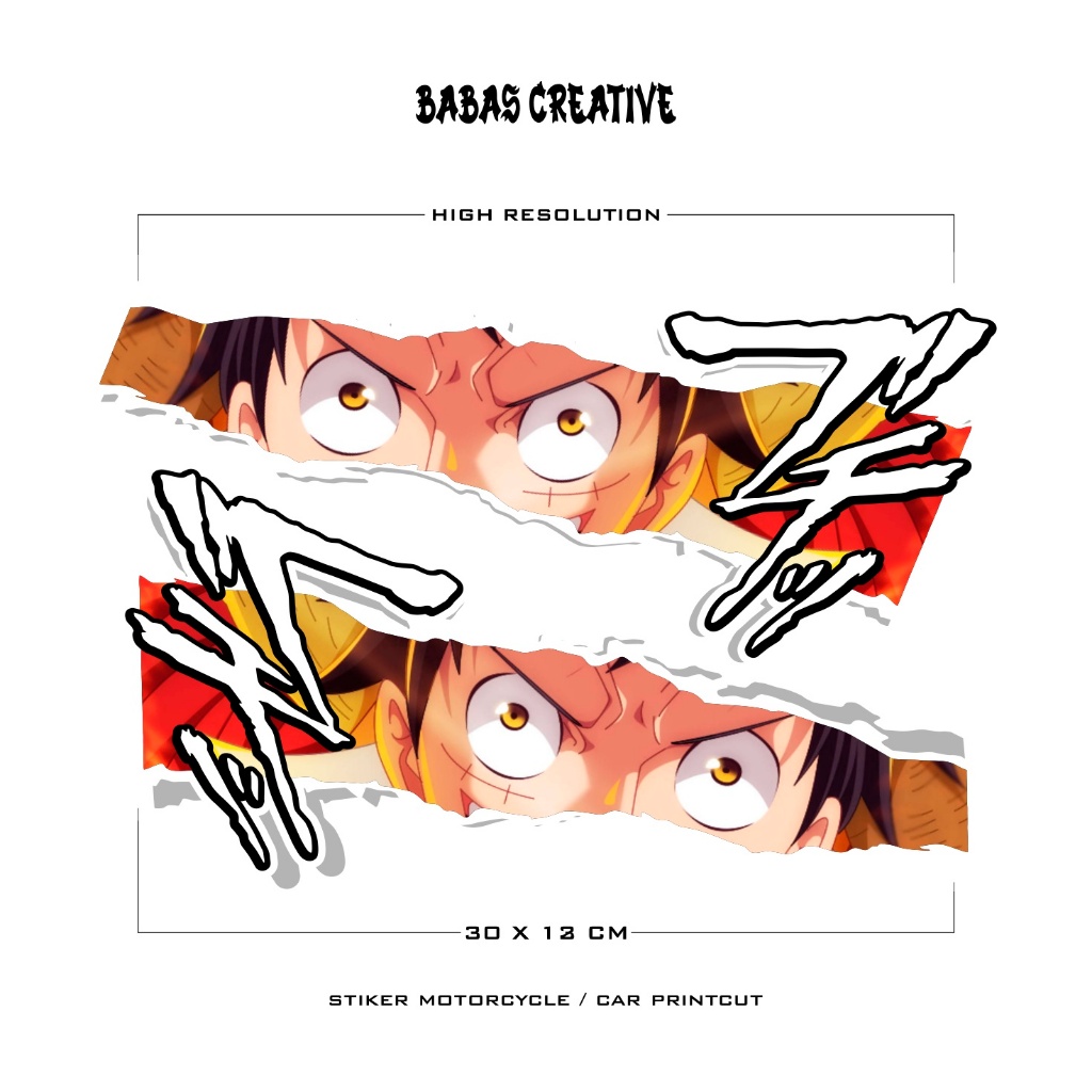 Jual STICKER PRINT CUT / STICKER MATA / MOTIF LUFFY 2 / STOCK DECALS ...