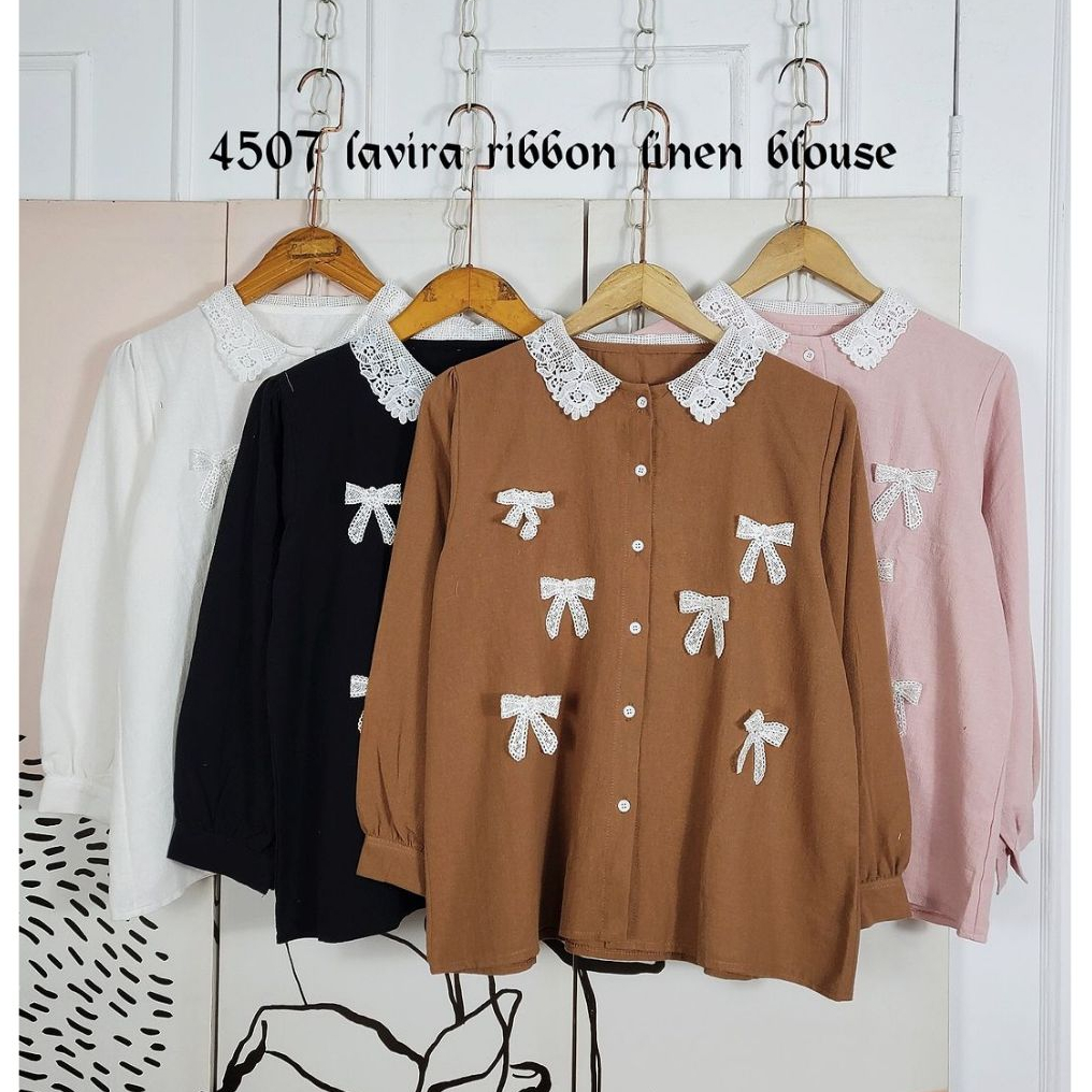 Jual BySist.co - Lavira Linen Blouse / Atasan Wanita / Atasan Korean ...