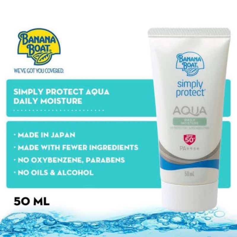 Jual BANANA BOAT Simply Aqua Daily Moisture Sunscreen Lotion SPF 50+ PA++++ | Shopee Indonesia