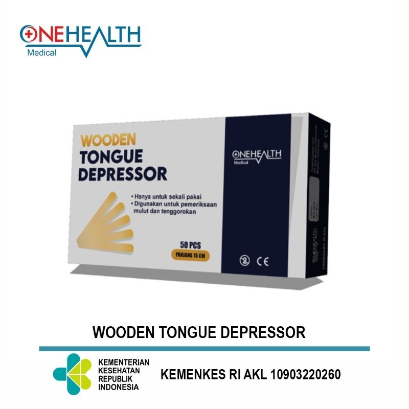 Jual Tongue Spatel Kayu / Sudip Lidah - Onehealth (Perbox isi 50 pcs ...
