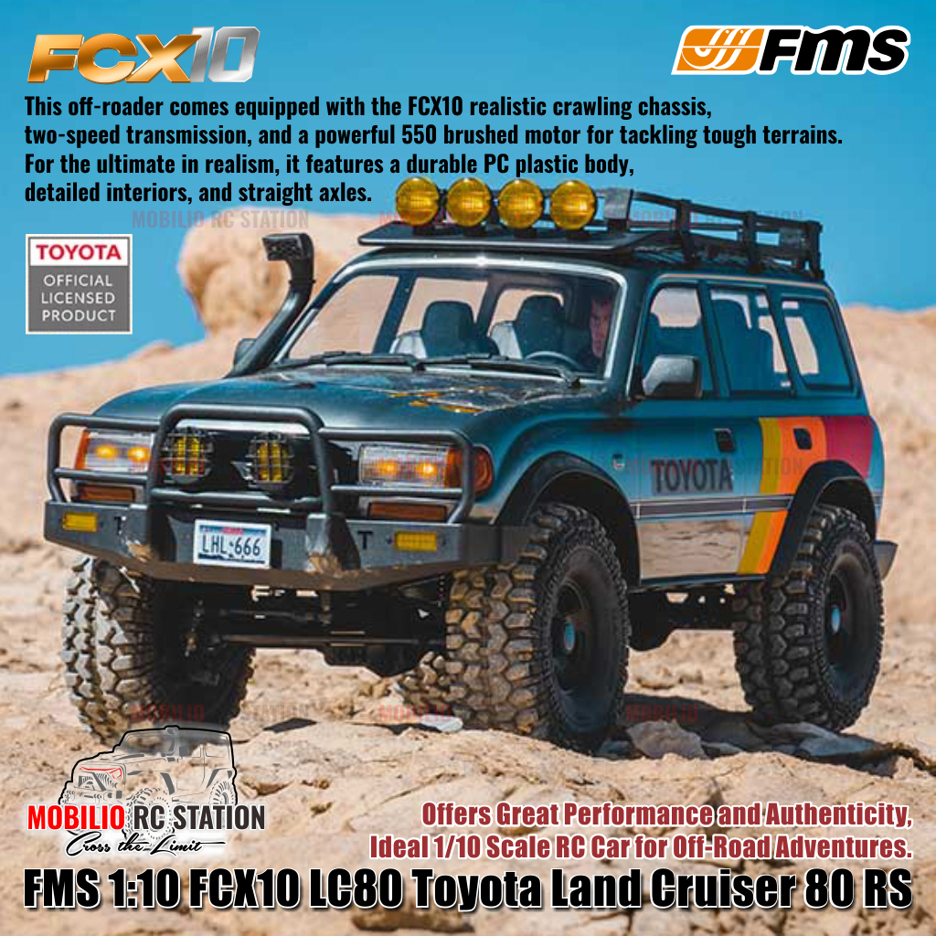 Jual FMS 1:10 FCX10 LC80 Toyota Land Cruiser 80 RS RC Car Off-Road ...