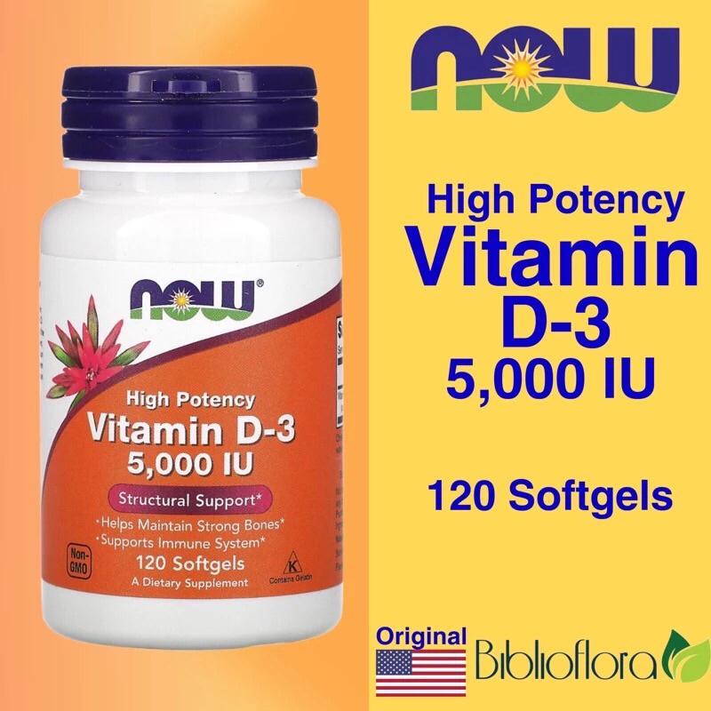 Jual now foods vitamin d3 5000 iu 120 softgels | Shopee Indonesia