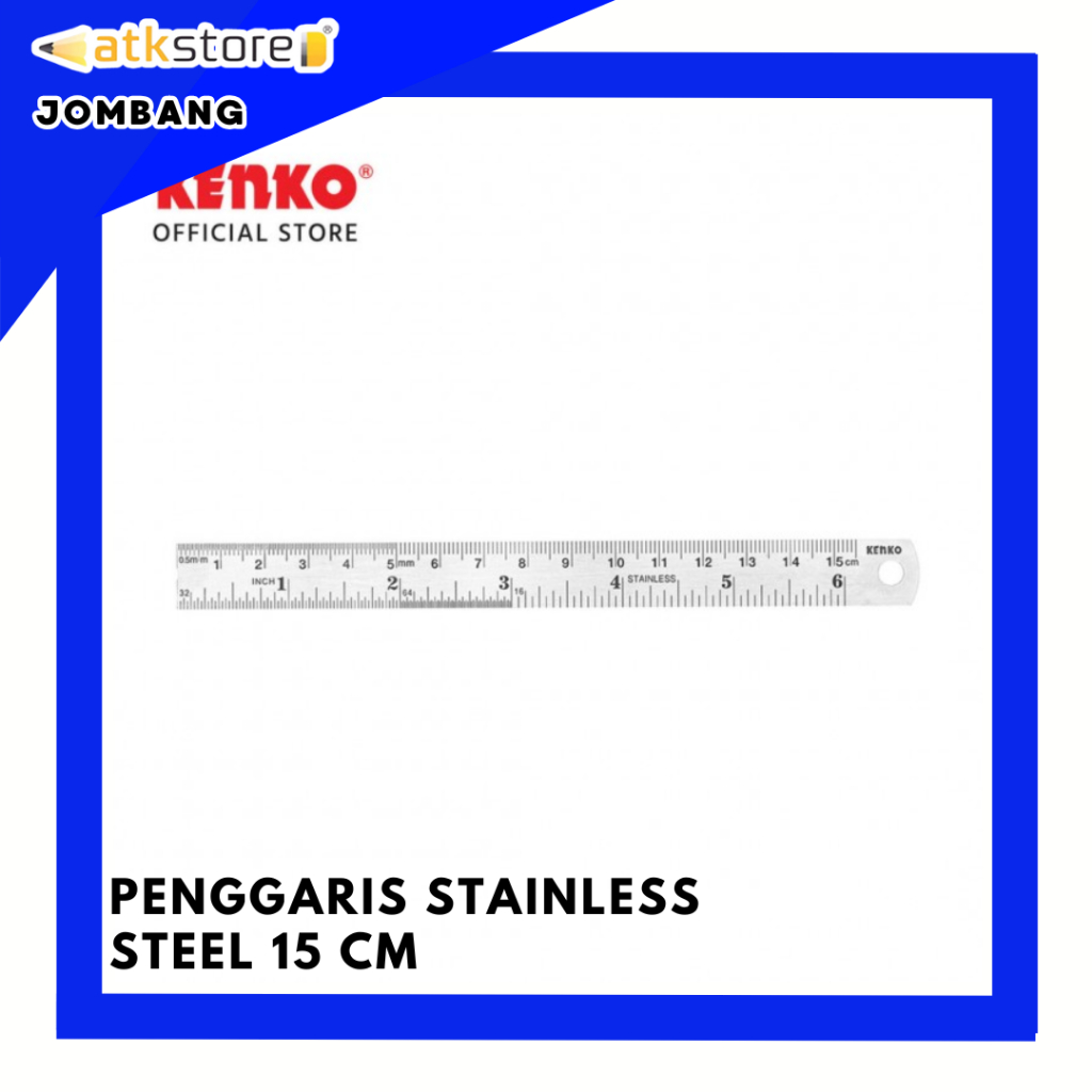 Jual Kenko Penggaris Besi Baja Kenko Ruller Stainless Steel 15cm, 20cm ...