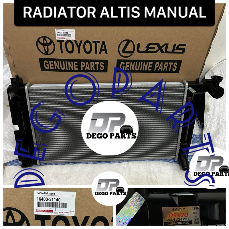 Jual RADIATOR ASSY TOYOTA ALTIS MANUAL GEN1 2001-2006 ASLI ORIGINAL ...