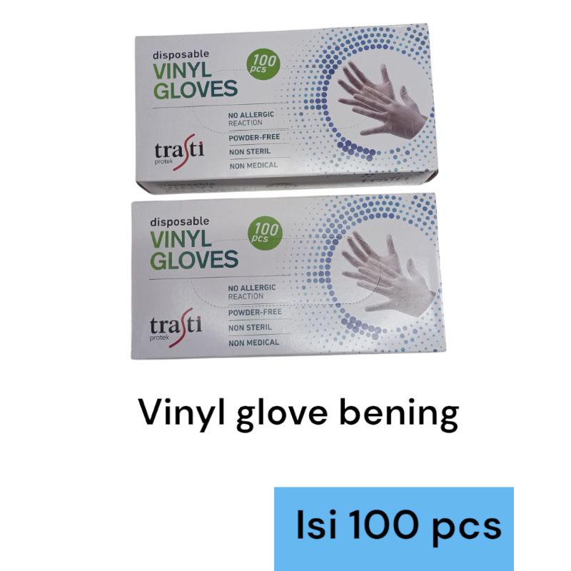 Jual Sarung tangan karet TRASTI VINYL BENING TRANSPARAN | Shopee Indonesia