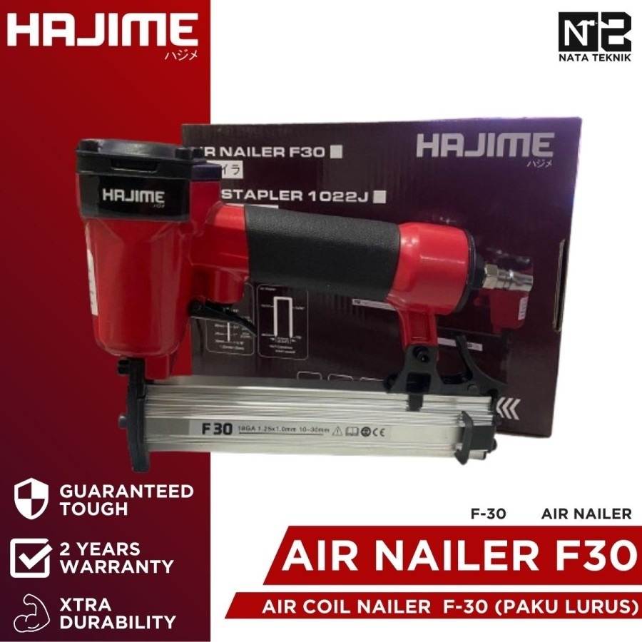 Jual Air Nailer Gun F30 - Alat Paku Tembak 3 Cm Air Nailer F-30 HAJIME F30 | Shopee Indonesia