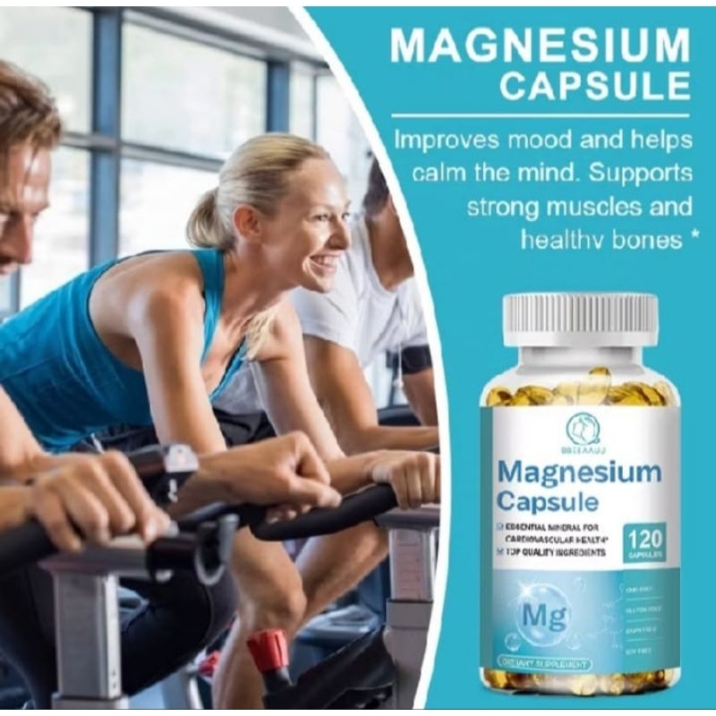Jual Magnesium ( Glycinate ) Capsules 500mg Relieve Nerve And Muscle ...
