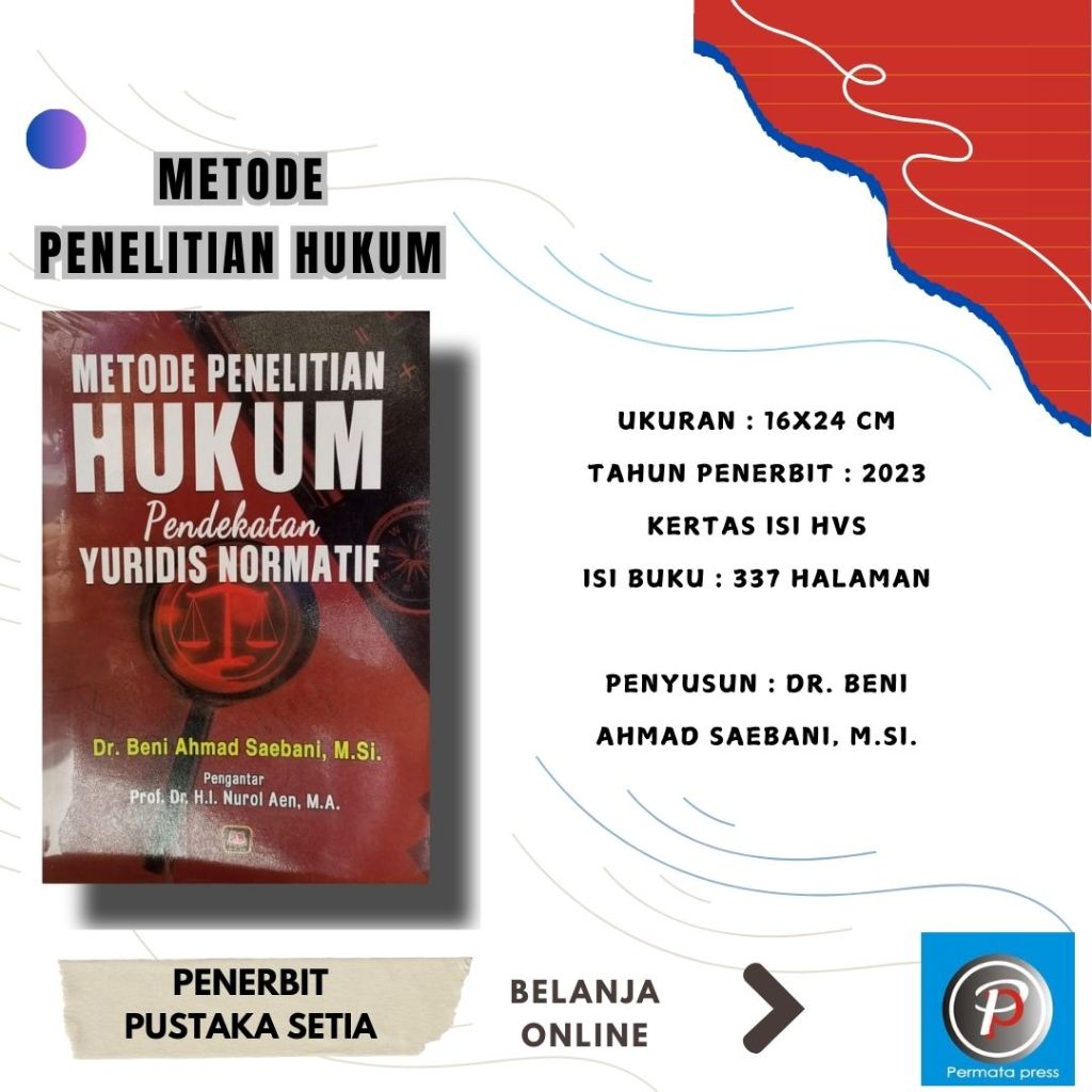Jual METODE PENELITIAN HUKUM PENDEKATAN YURIDIS NORMATIF - PUSTAKA ...