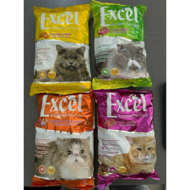 Jual Makanan KUcing Excel kemasan 500gr Empat varian Rasa | Shopee ...