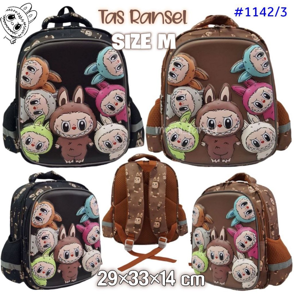 Jual Tas Ransel Labubu Anak Laki-Laki size TK / Tas Gendong Sekolah Boy Motif Labubu / Backpack ...