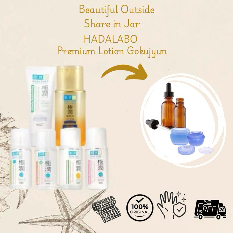 Jual Share in Jar HADA LABO Hadalabo Premium Lotion Gakujyun | Shopee ...