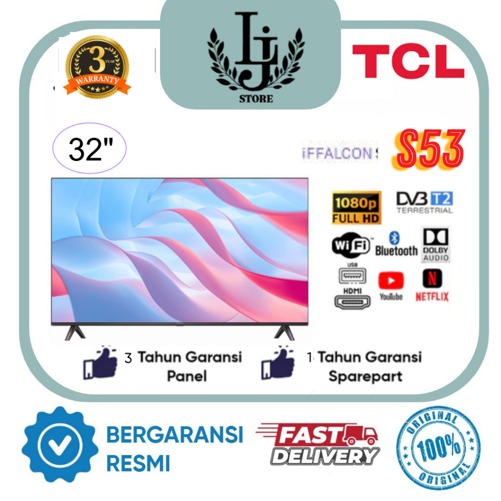 Jual TV LED TCL 32S53 LED TV Android TCL 32 Inch Android TV TCL | Shopee Indonesia