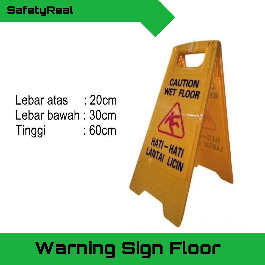 Jual Papan Peringatan Lantai Basah Licin Warning Sign Floor Wet Floor ...