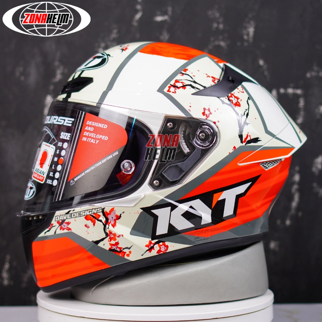 Jual HELM KYT TT COURSE XAVI SAKURA FULL FACE ORIGINAL DOT SNI | Shopee ...