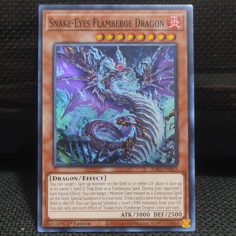 Jual Kartu Yugioh TCG Snake-Eyes Flamberge Dragon Super / Ultra Rare SR ...