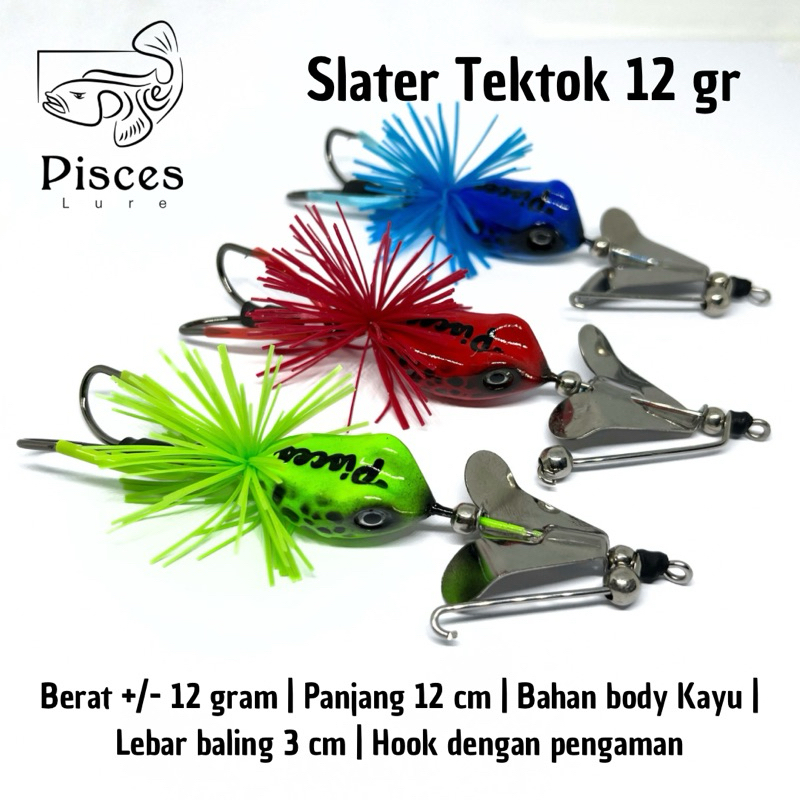 Jual slater tektok propeler buzzbait umpan toman 12 gram lure casting ...