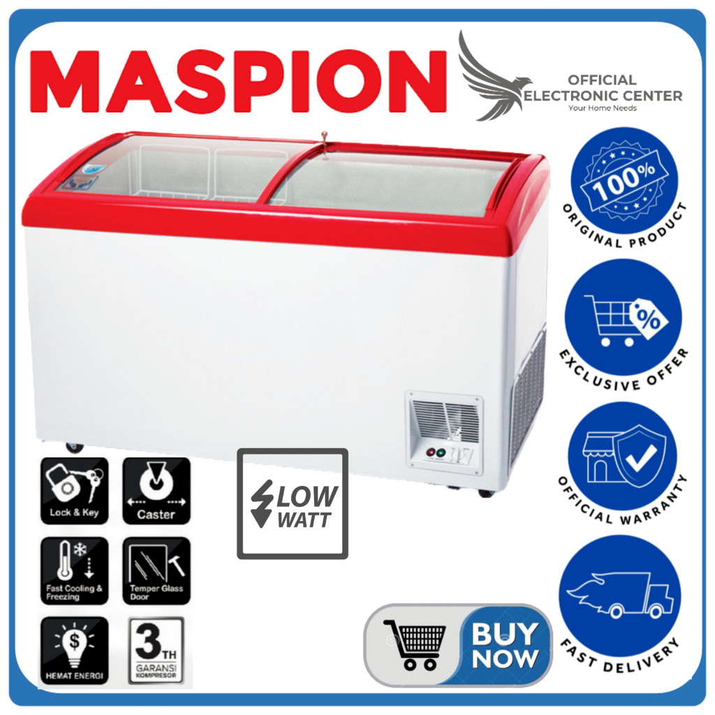 Jual MASPION CHEST FREEZER UFH-200C UFH200C 200C 200L SLIDING FREEZER ...