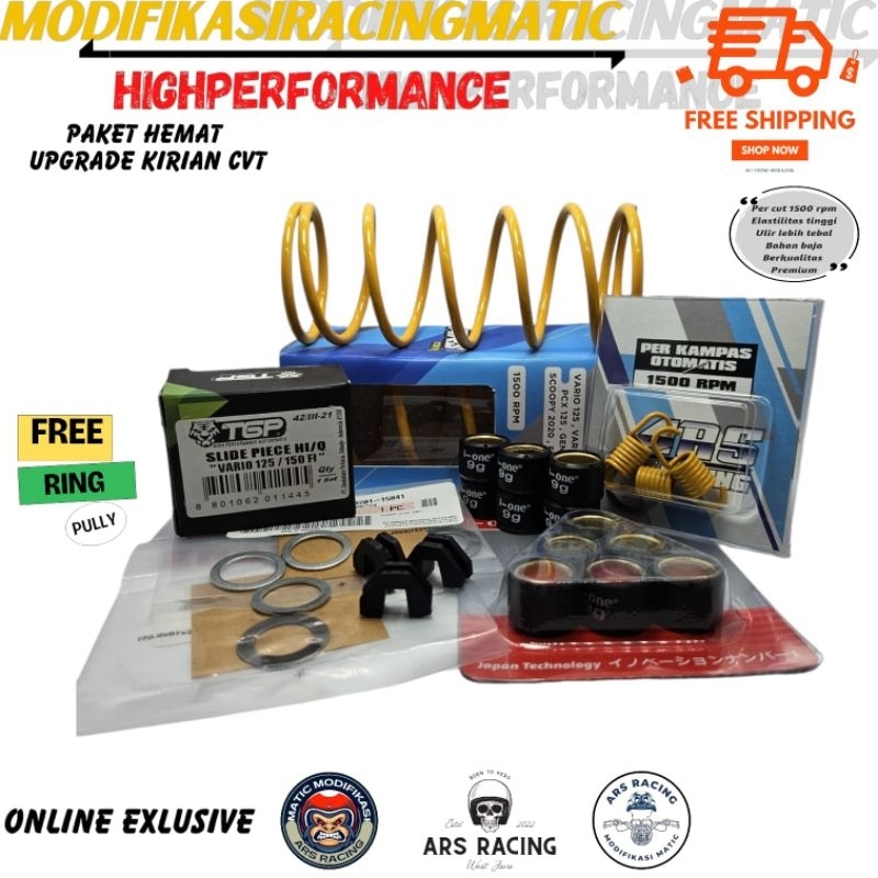 Jual PAKET UPGRADE CVT RACING GENIO BEAT DULUXE SCOOPY 2019 2023 FREEGO ...