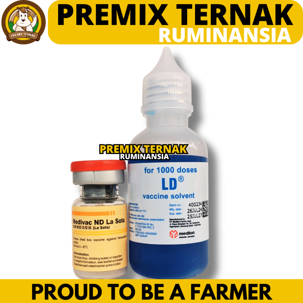 Jual VAKSIN ND LASOTA DOSIS 1000 EKOR + PELARUT MEDIVAC MEDION - Vaksin ...