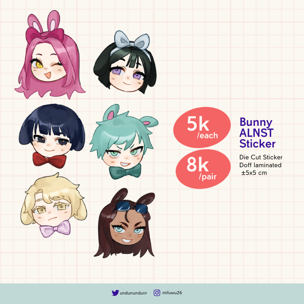 Jual Alien Stage Bunny Sticker ALNST Mizi Sua Till Ivan Hyuna Luka