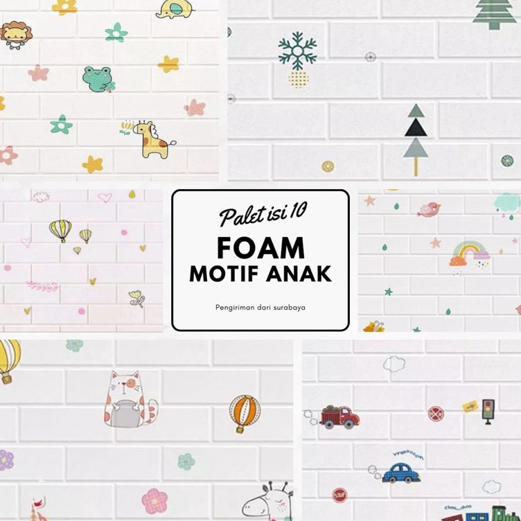 Jual Super Mutu PAKET ISI 1 LEMBAR Wallpaper Dinding 3D Foam Wallfoam ...