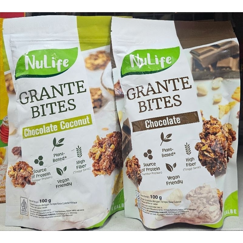 Jual Nulife Grante Bites 100g Pouch - Rasa Coconut&Chocolate | Shopee ...