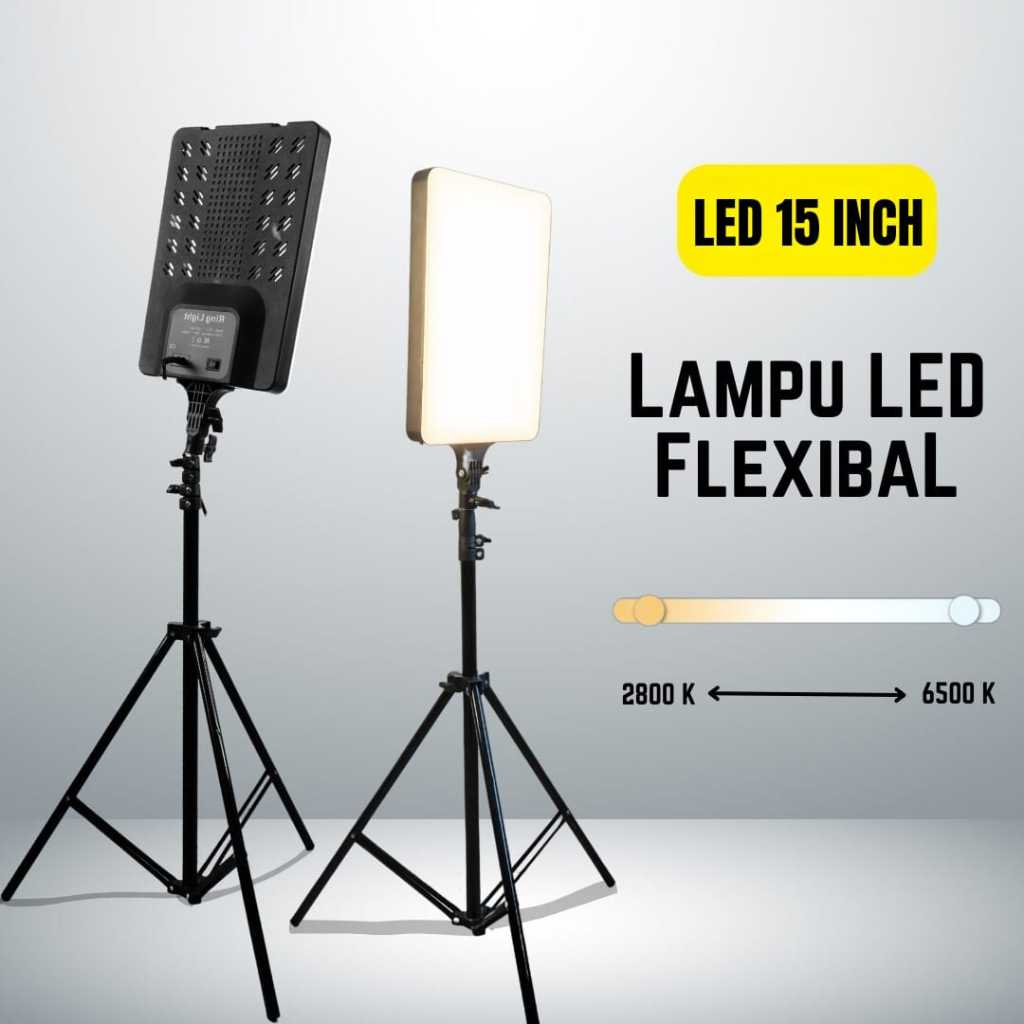 Jual Lampu Foto 15inch Led Lampu Lighting Lampu Sorot Lighting Studio+Tripod Lampu Konten ...