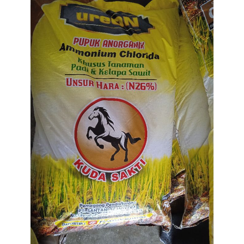 Jual pupuk anorganik ammonium chlorida UREON ( UREA 46℅ ) KUDA SAKTI ...