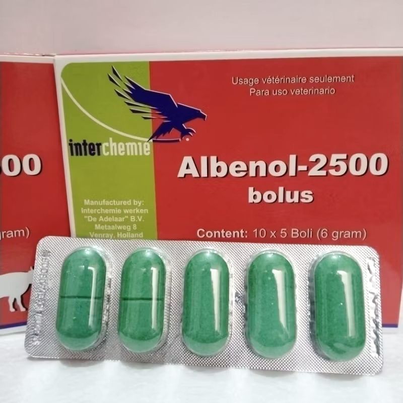Jual ALBENOL 2500 BOLUS OBAT CACING PENCERNAAN PARU PITA HATI PADA ...