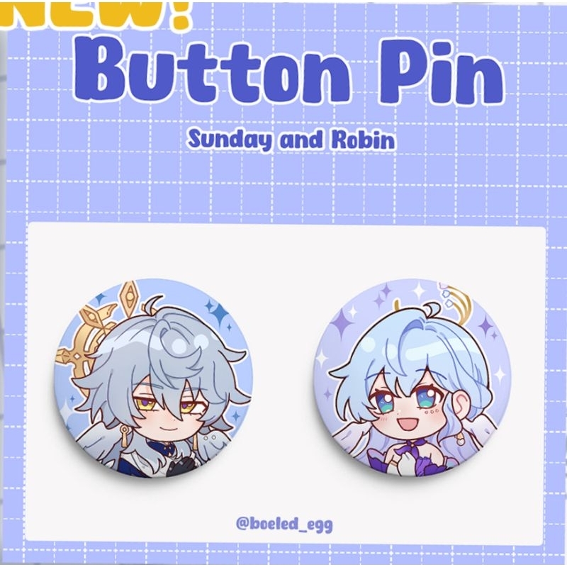 Jual Button Pin Sunday & Robin HSR 32mm | Shopee Indonesia
