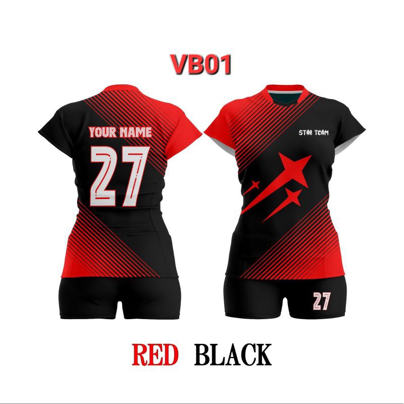 Jual Setelan Jersey Volley Wanita Dewasa Baju Kaos Volly Voli Costum ...