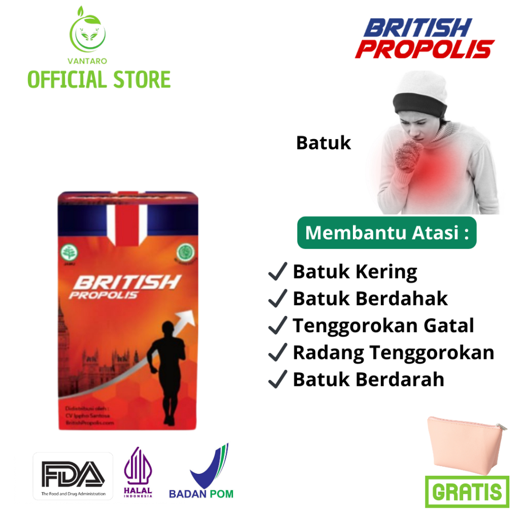 Jual British Propolis Original Suplemen Herbal Paru Paru Batuk Sesak ...