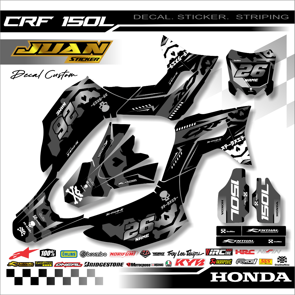 Jual DECAL STIKER MOTOR CRF 150 L FULL BODY STICKER VARIASI MOTOR TRILE ...