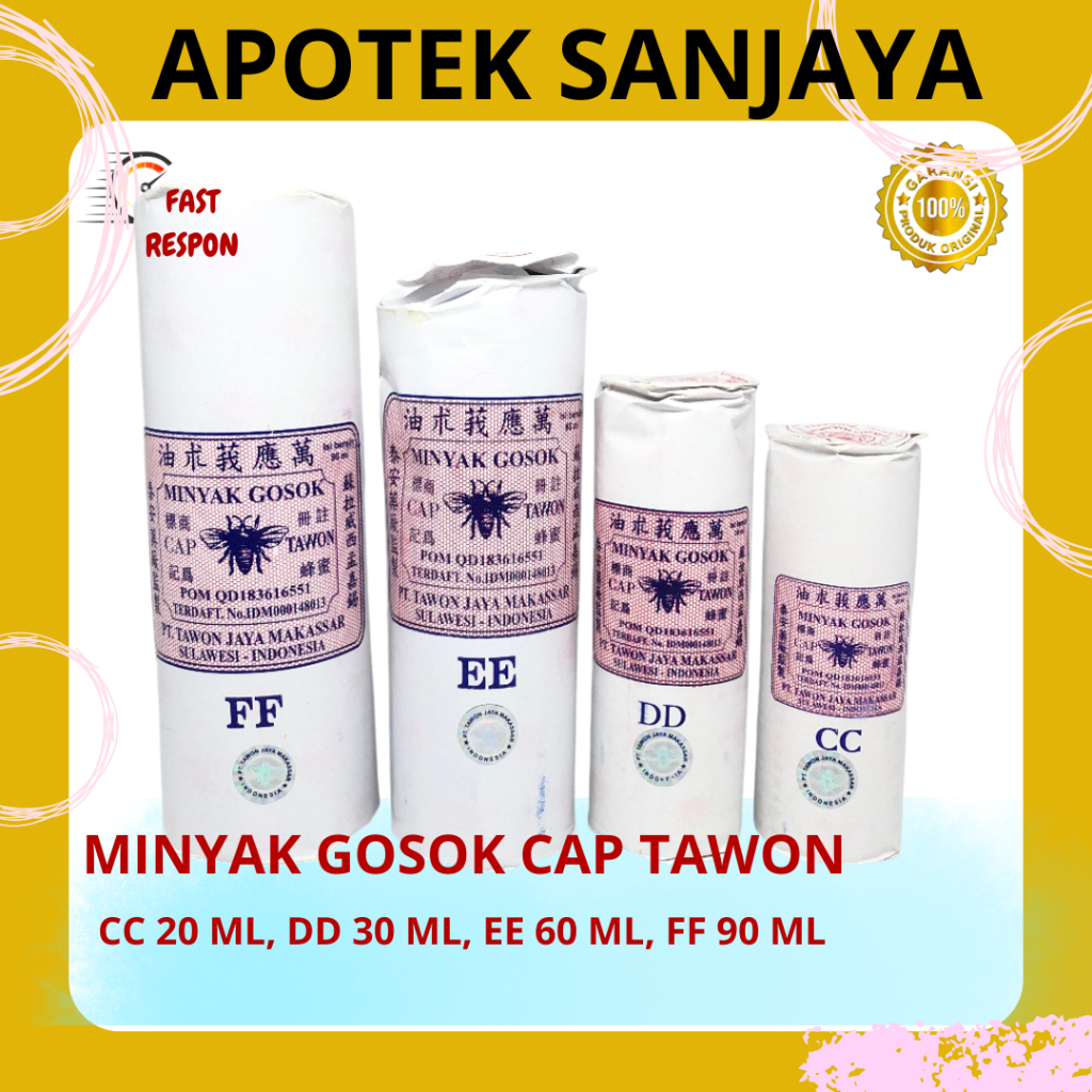 Jual MINYAK TAWON / CC 20ML / DD 30 ML / EE 60 ML / FF 90 ML / LINIMENT OIL GOSOK | Shopee Indonesia