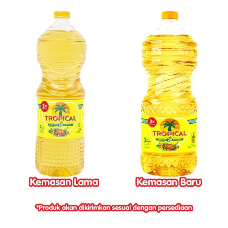 Jual [ 2 Liter ] Minyak Goreng Tropical Kemasan Botol 2000 ml | Shopee ...