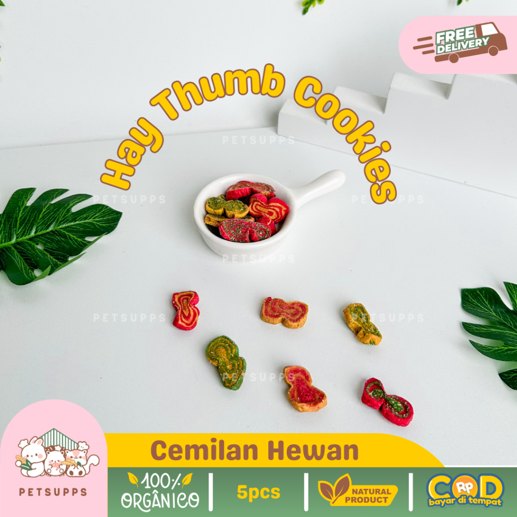 Jual [10gr] Hay thumb cookies | hay based veggies and fruit |cemilan ...