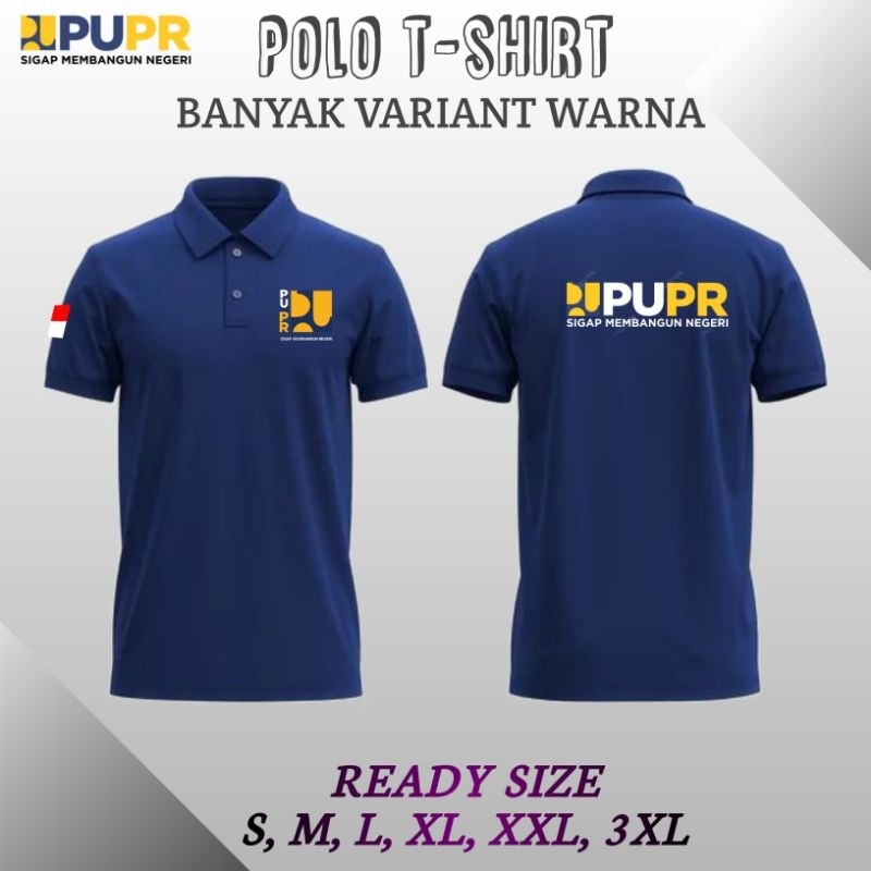 Jual Kaos Kerah Polo Logo PUPR Seragam Kementerian PUPR Full Sablon ...