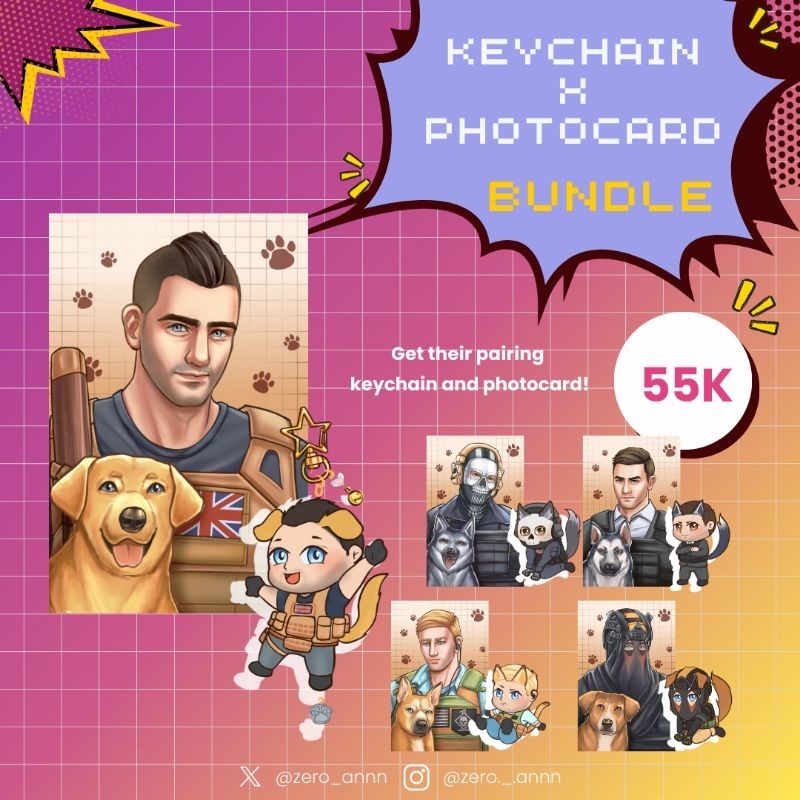 Jual [Bundle] Photocard x Keychain Call of Duty - Paw of Duty - Call of ...