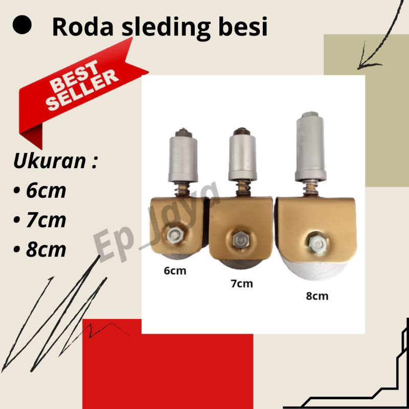 Jual Roda sleding besi super, roda sleding super besi as, roda pagar ...