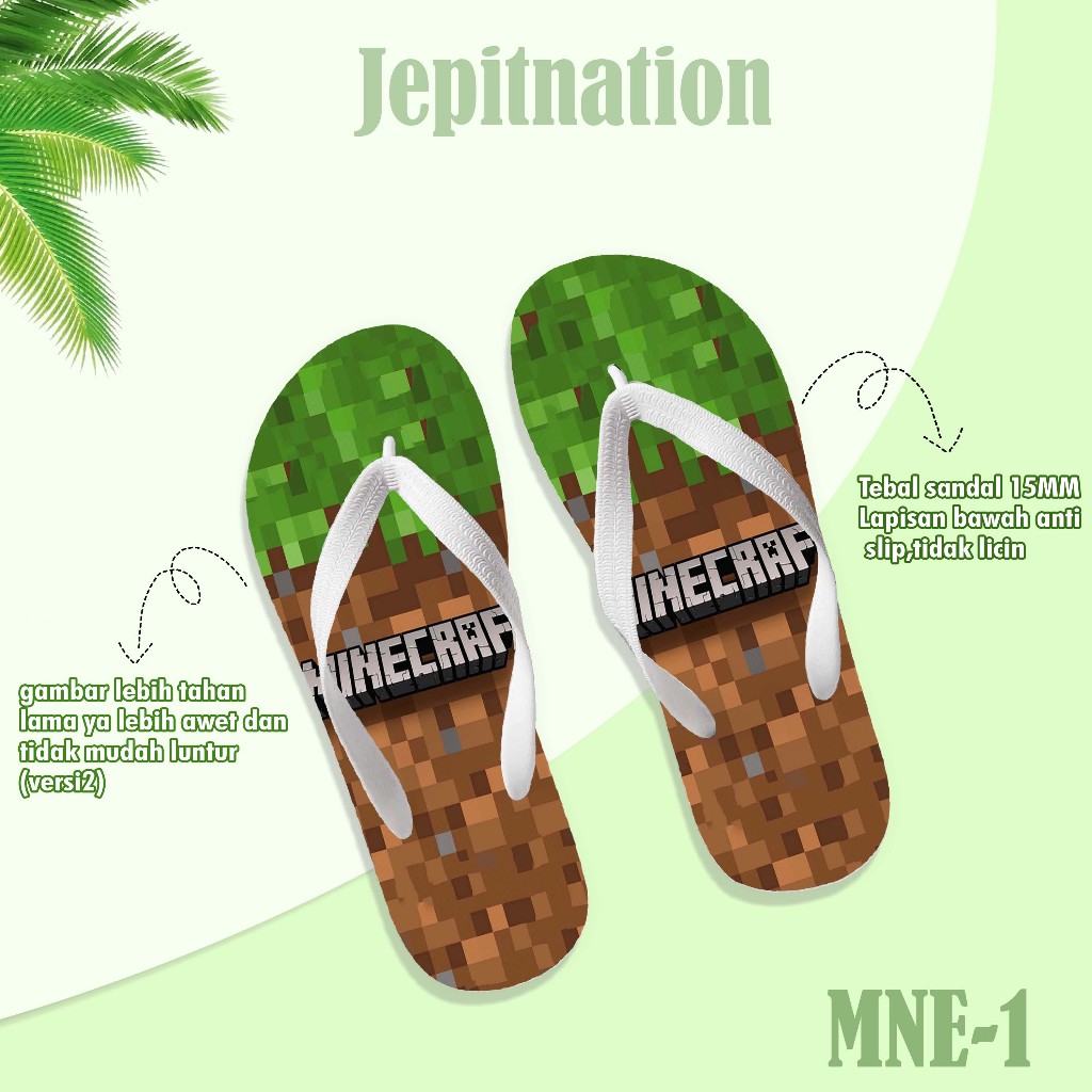 Jual [SANDAL JEPIT] Minecraft (MNE), JEPITNATION Sendal Jepit Laki Cowo ...