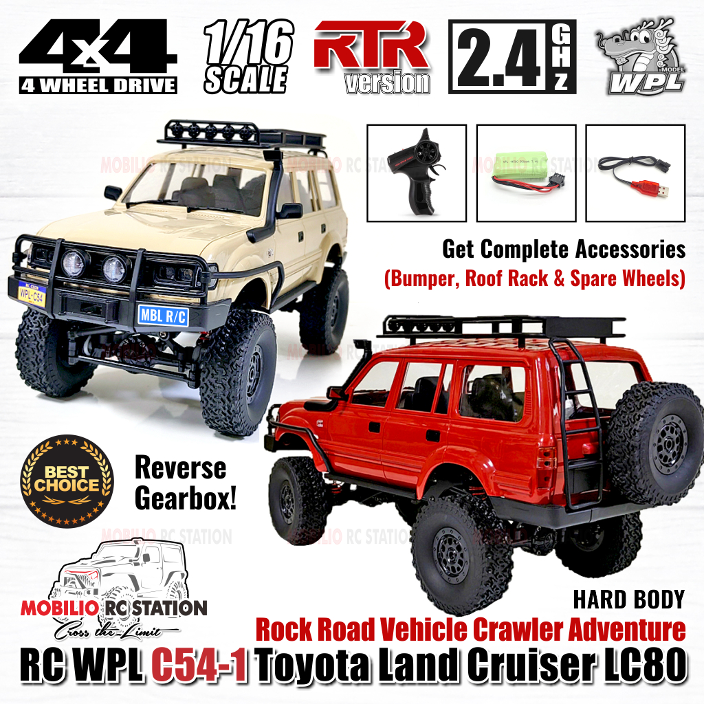 Jual RC WPL C54-1 Toyota Land Cruiser LC80 RTR 1/16 Scale 4WD Crawler ...
